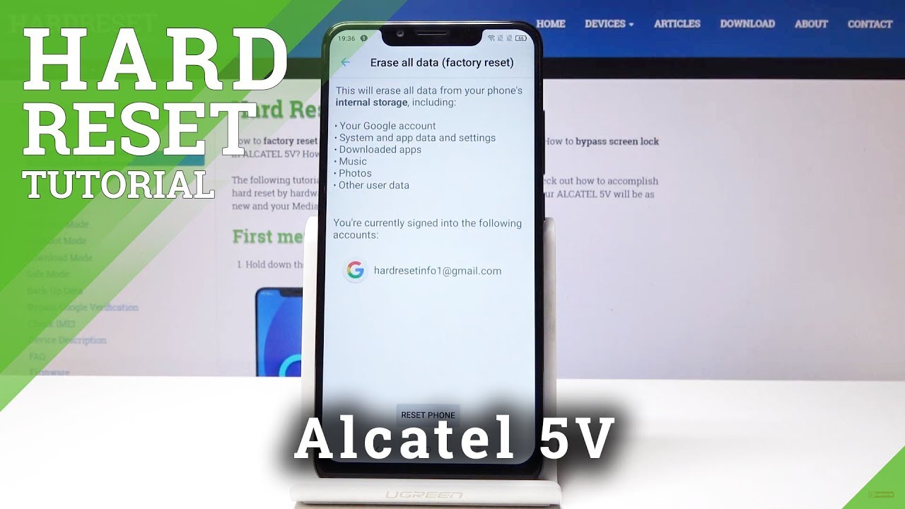 Factory Reset Alcatel 5V - Hard Reset by Settings - YouTube