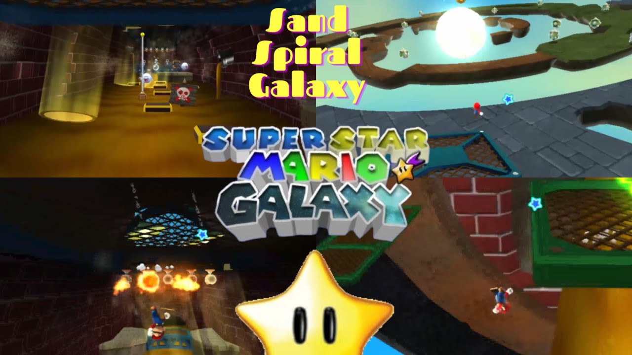 [Superstar Mario Galaxy 1.7] Sand Spiral Galaxy - Topsy Turvy Tunnel ...