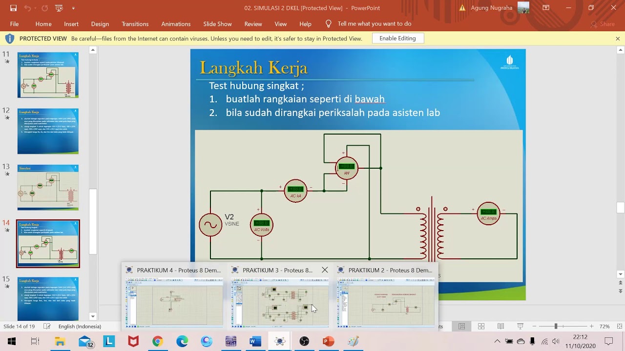 MEMBUAT RANGKAIAN TRAFO HUBUNG SINGKAT DAN TRAFO BEBAN NOL MENGGUNAKAN ...