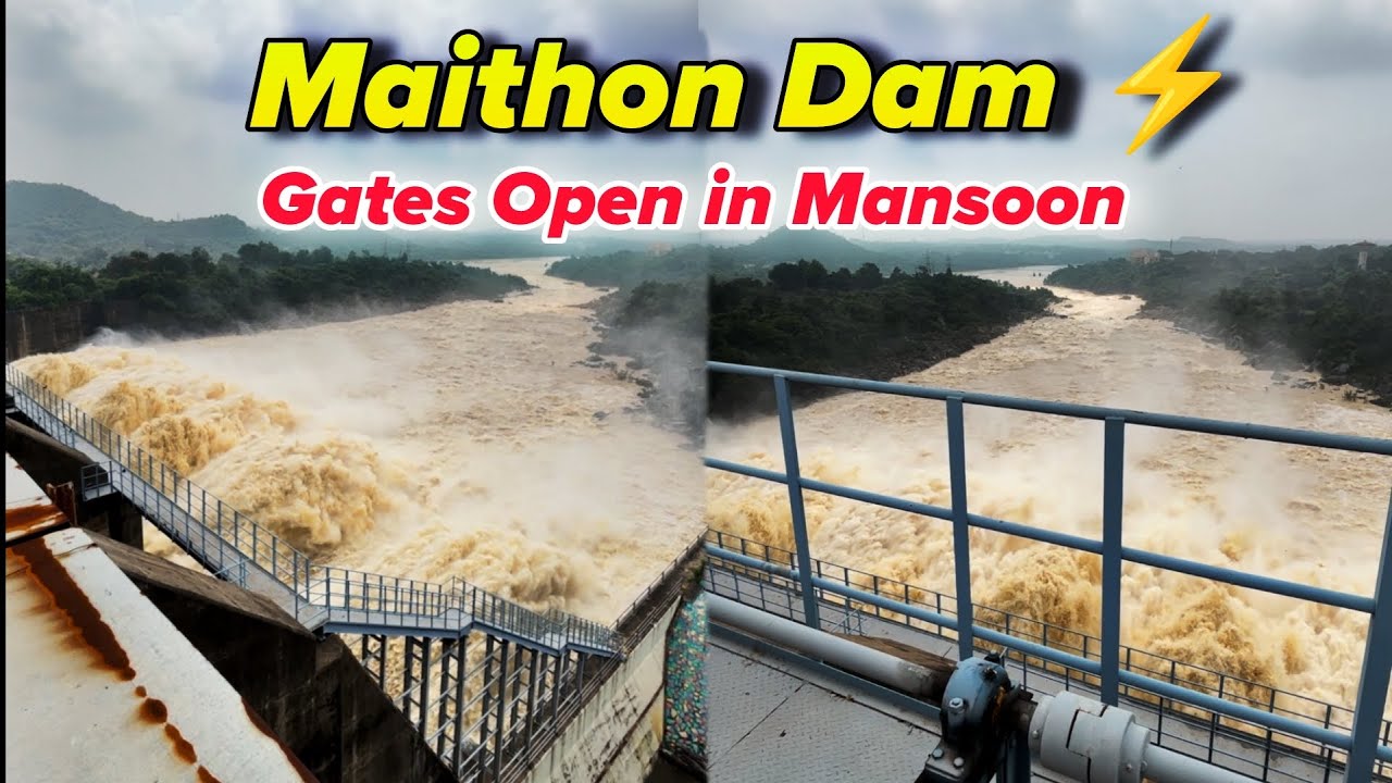 Maithon dam gate open 2024 ⚠️⚡️After heavy rains in mansoon ⚡️ Gate ...