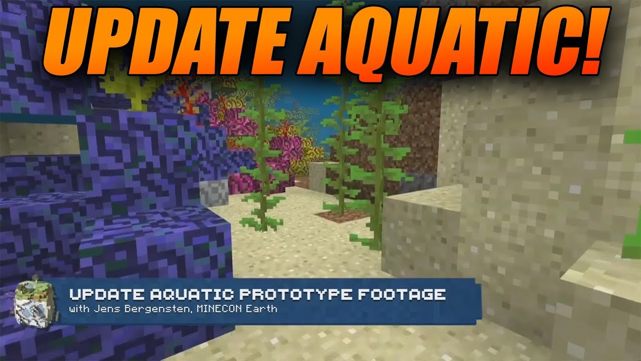 MINECON EARTH UPDATE NEWS! AQUATIC UPDATE & NEW MOB! Minecraft PC/Java ...