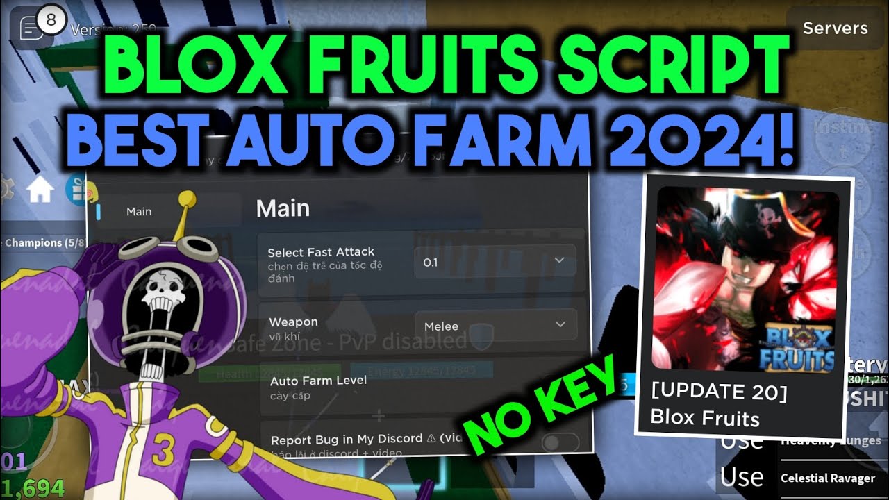 Blox Fruits Script New Update Auto Farm Level | Item Farm | Auto Trial ...