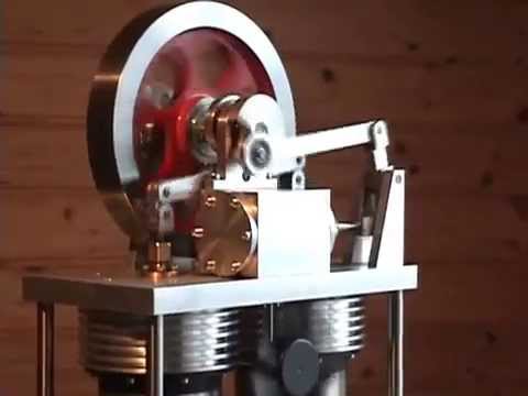 Double acting Stirling Engine - YouTube
