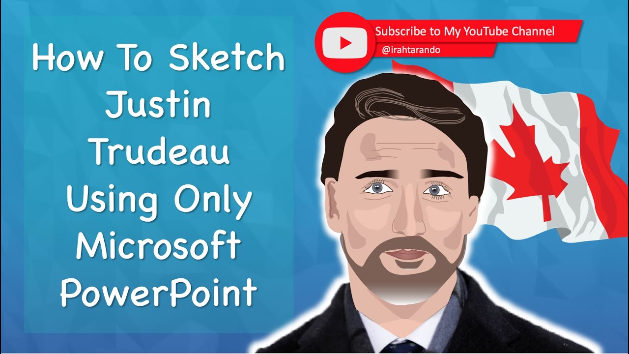 🎨 How To Sketch Justin Trudeau [Digital Art Drawing Using Only ...
