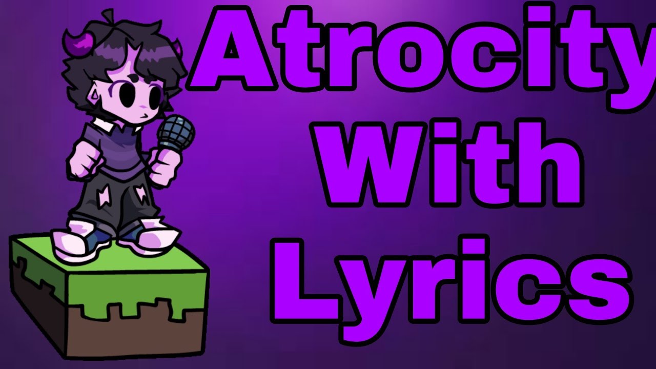 Atrocity With Lyrics | Vs Jellybean FNF Mod - YouTube