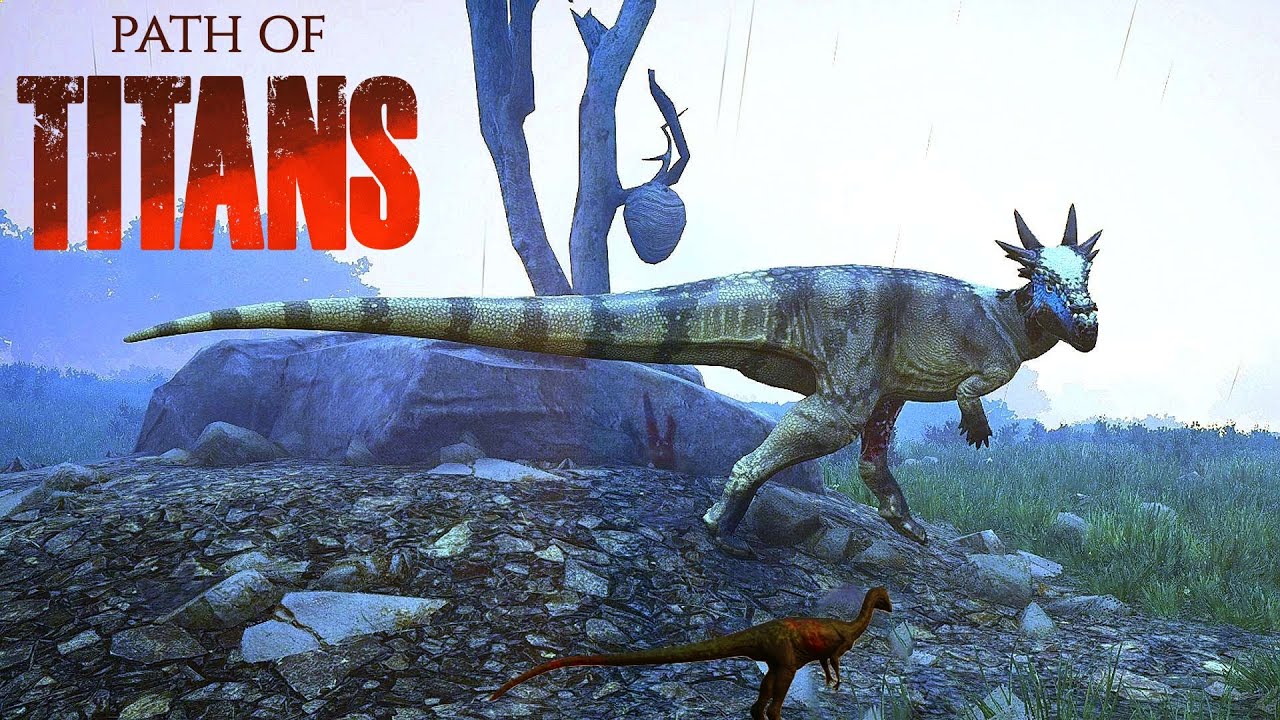 Compy Takes Down Pachy - Path of Titans Gameplay - YouTube