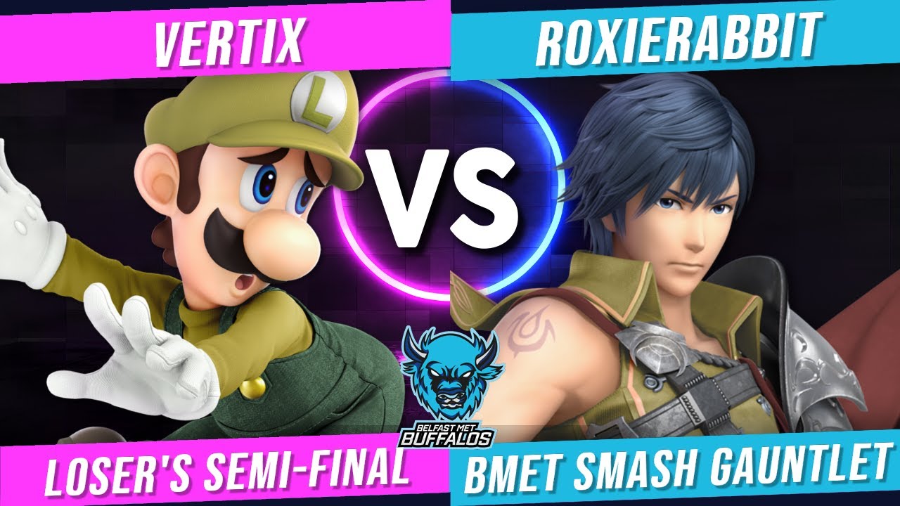 BMET Smash Gauntlet | Vertix (Luigi) VS Chrom (RoxieRabbit) | Losers ...