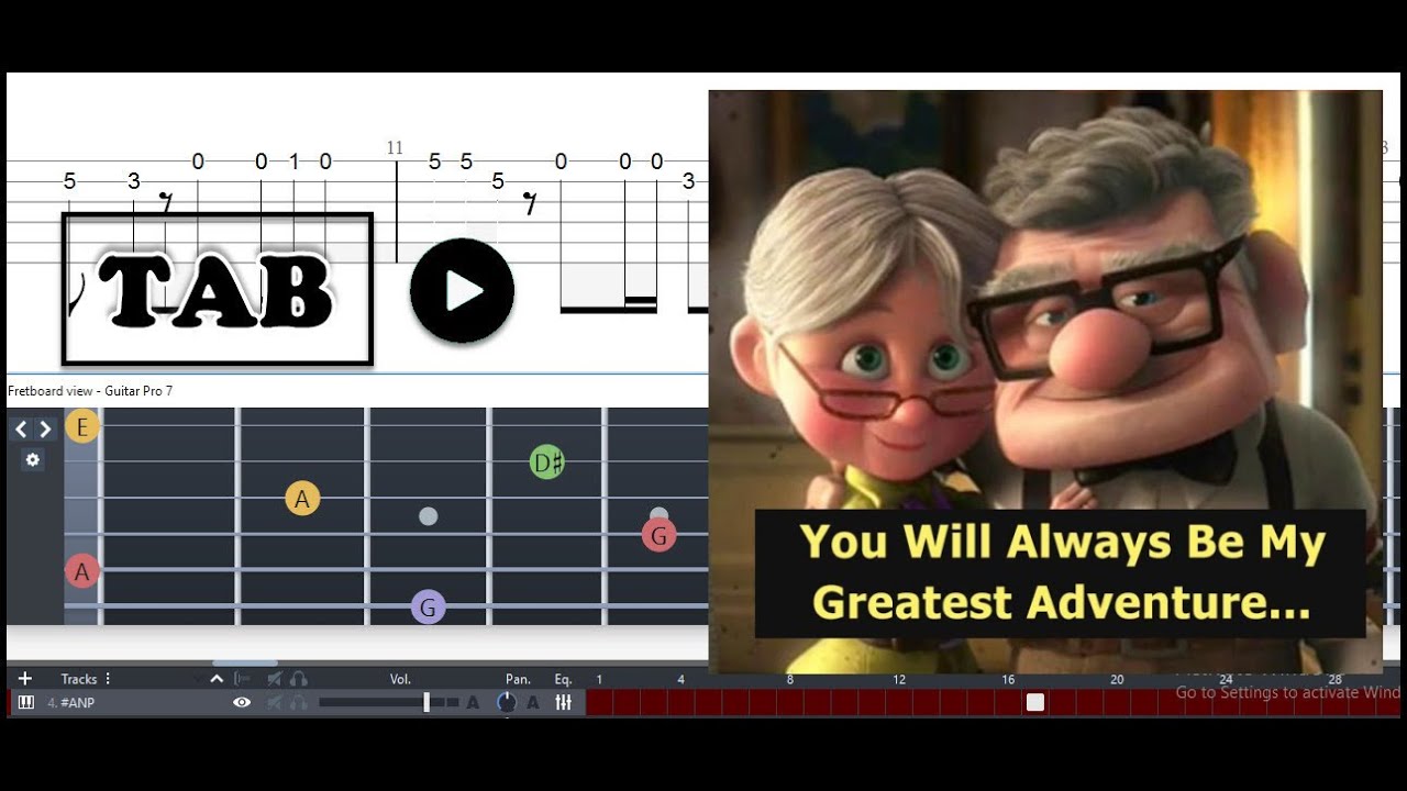 Guitar Tab - Disney Pixar's Up Married Life (Carl & Ellie) OST ...