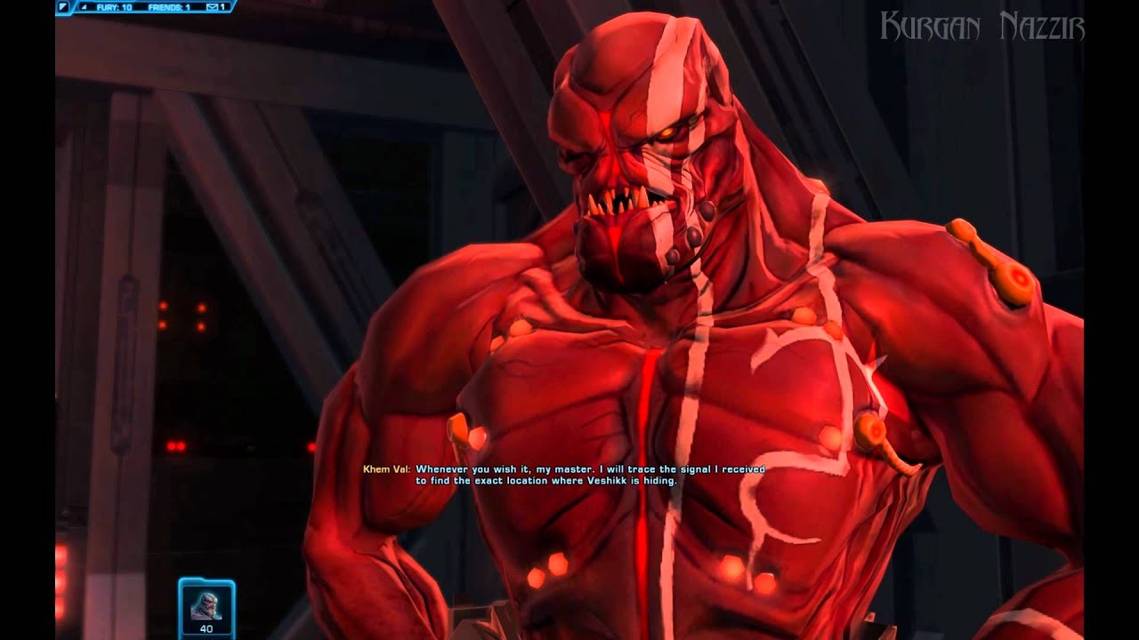 SWTOR - Khem Val Quest (Inquisitor) - YouTube