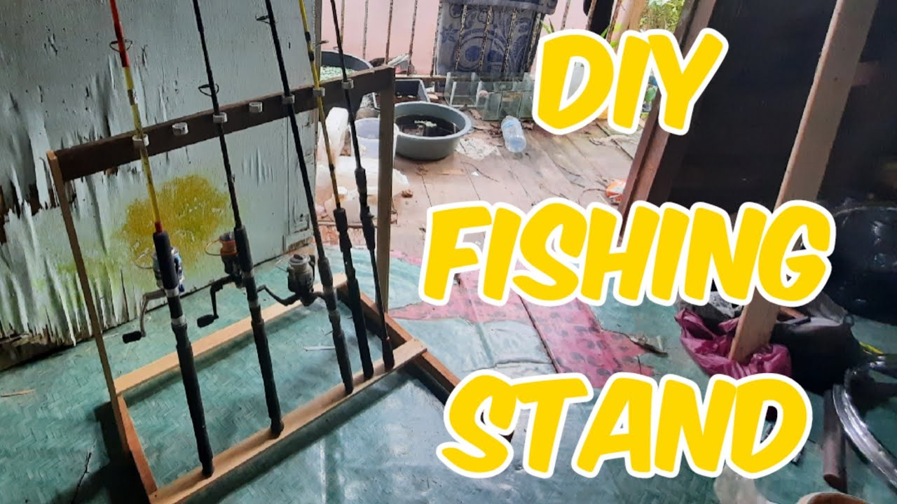 D.I.Y stand Pancing. fishing rod stand DIY - YouTube