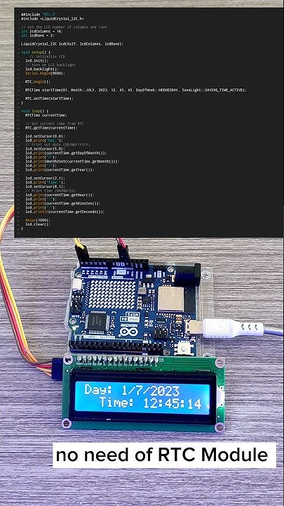 The RTC Module built-in on the Uno R4 WI-FI#unor4wifi #rtcmodule #arduino #electronics #engineer ...