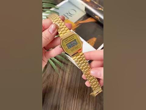 Обзор Casio Illuminator F-91W Gold New - YouTube