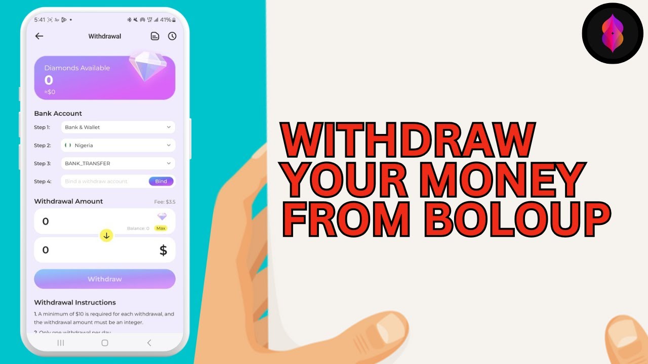 How to Withdraw Money On Boloup Livestream App - YouTube