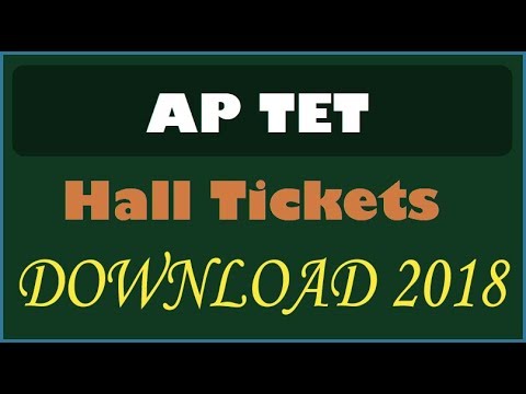 APTET 2018 Hall Ticket Download Free @ aptet.apcfss.in - YouTube