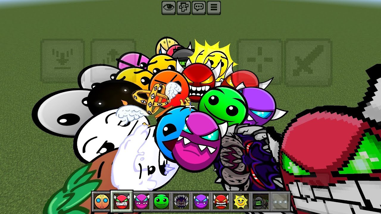 New version Lobotomy Nextbot Geometry dash face MOD in Minecraft PE 1. ...