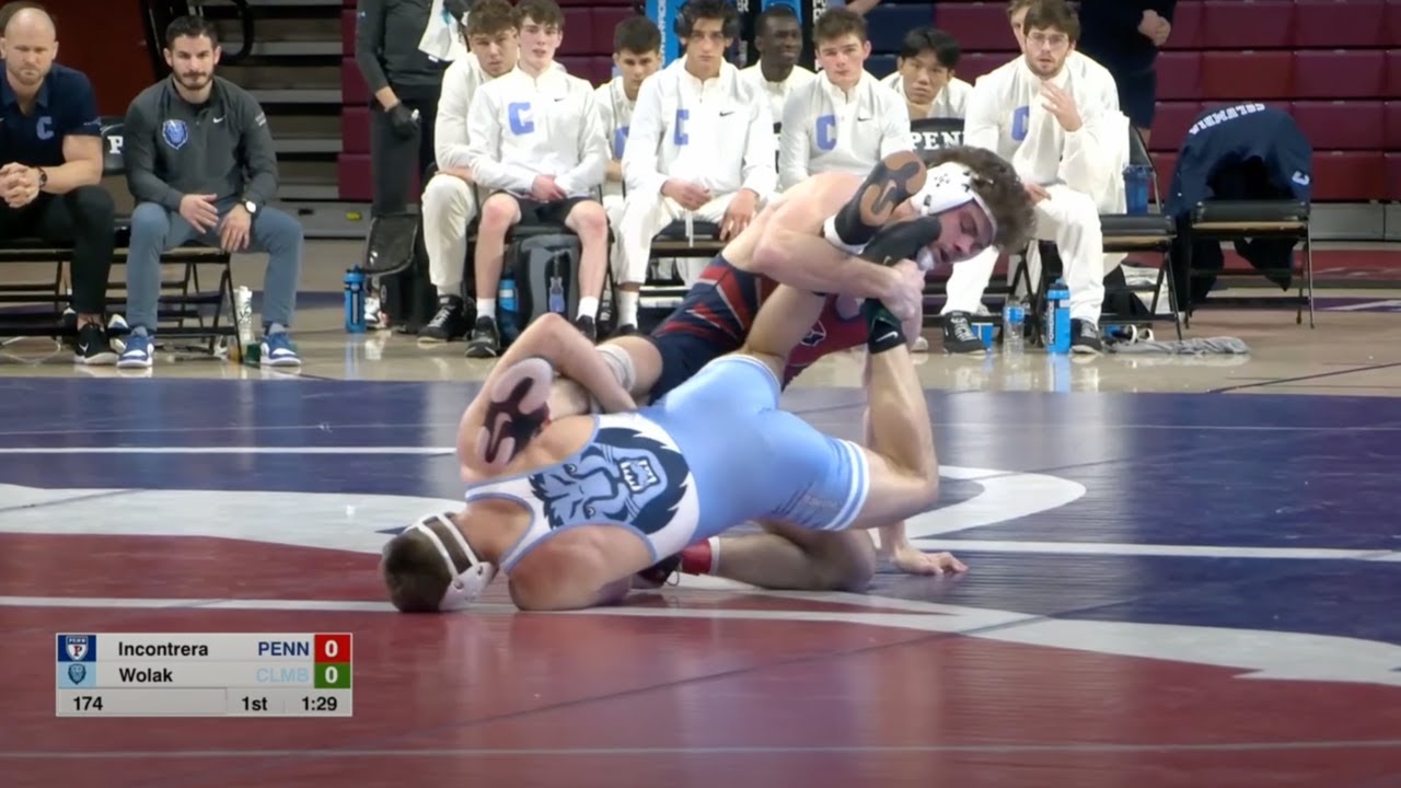 174lbs Nick Incontrera (Penn) vs Lennox Wolak (Columbia) - YouTube