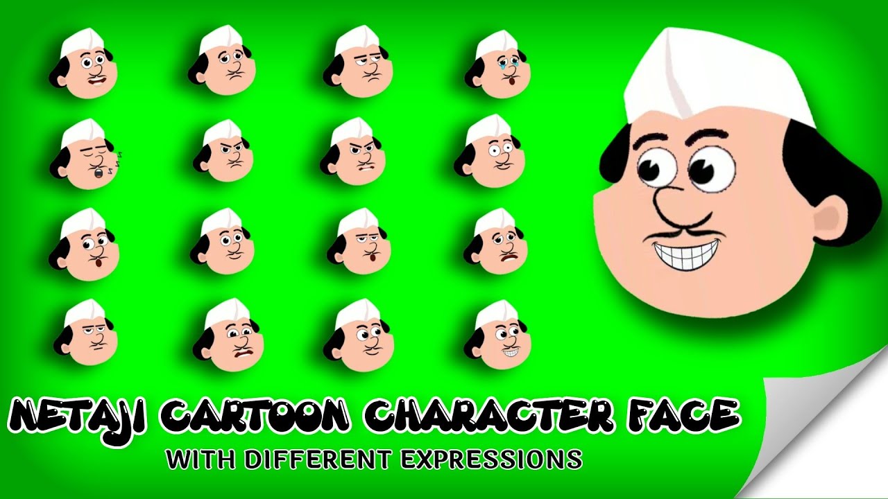 Neta ji | नेताजी | cartoon character | face with different expressions ...