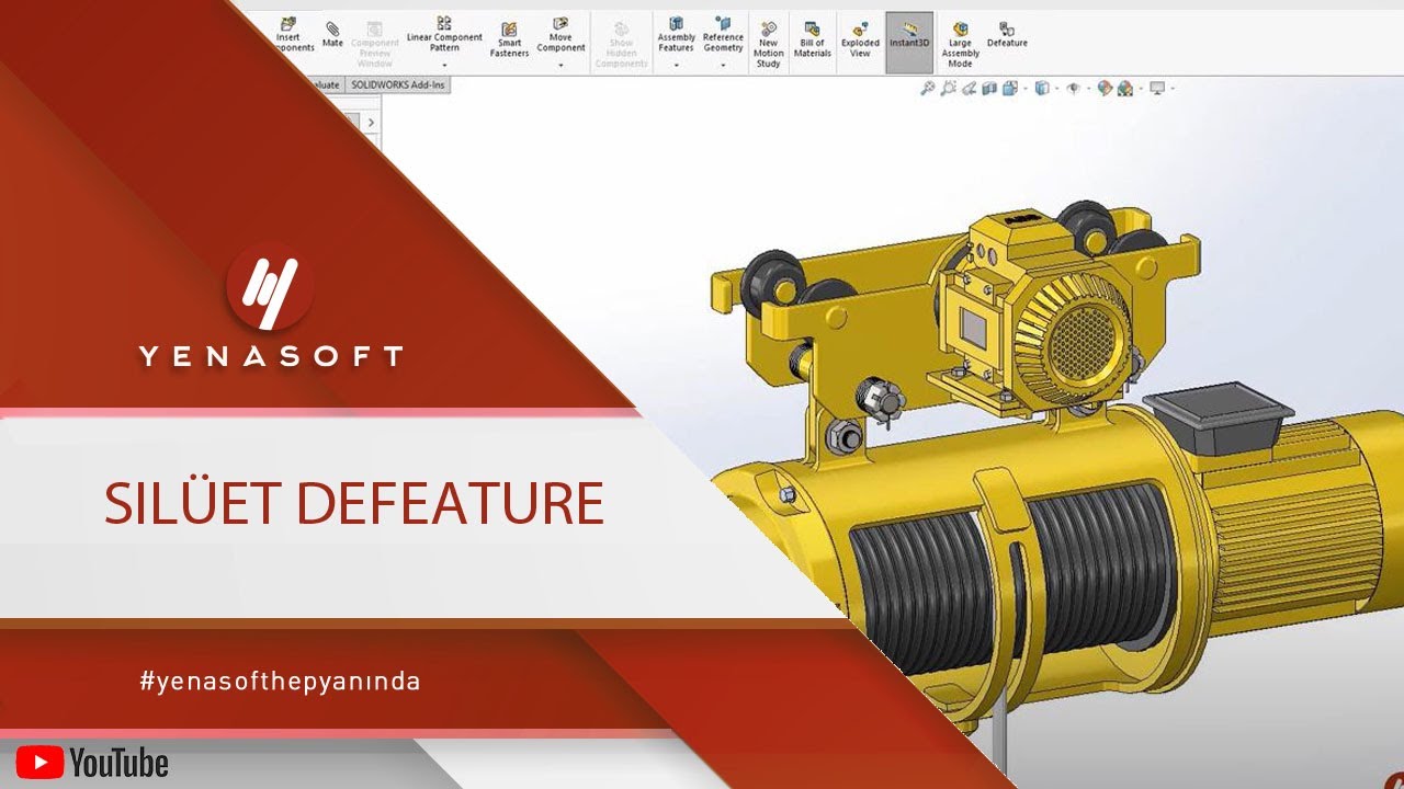 SOLIDWORKS 2019 Eğitim Seti-Silüet Defeature - YouTube