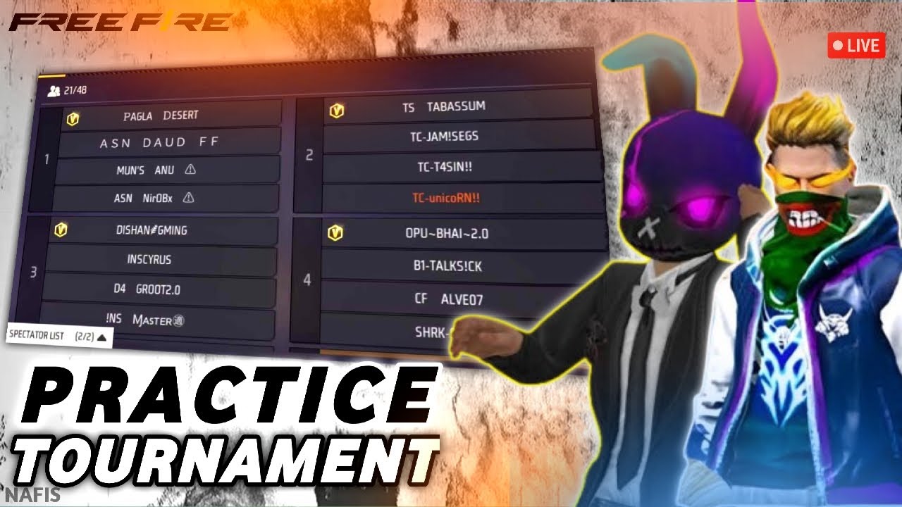 Free Fire Practice Tournament 9 pm 🔴 LIVE HEROIC GAMER - YouTube
