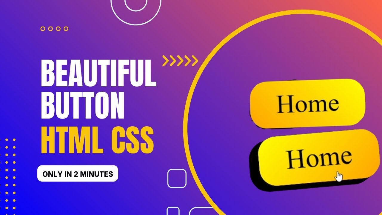 How To Create A Animated 3d Button In Html Css Html Css Tutorial 3668