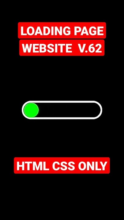 Loading Page Website Html Css Only Version 62 0 Mengareit Htmlcss Shorts Youtube