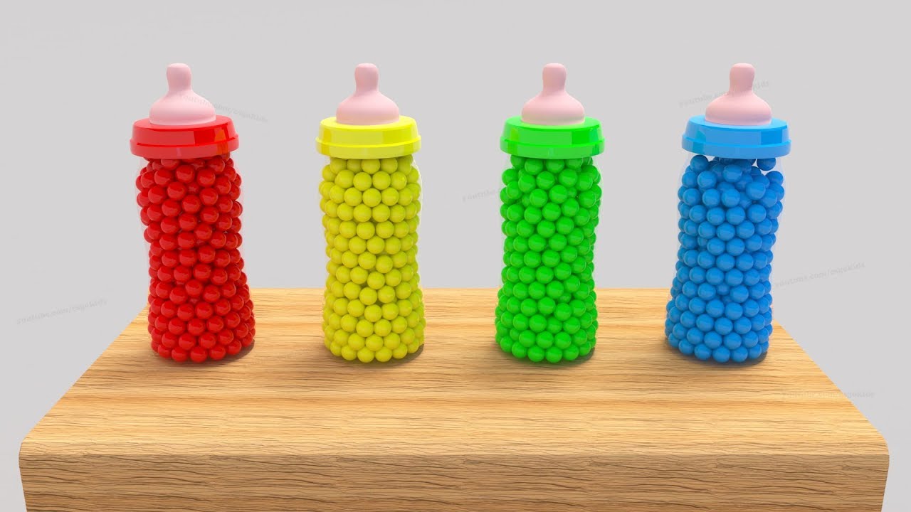 Learn Colors with Baby Bottles - Cartoon Video for Kids to Learning ...