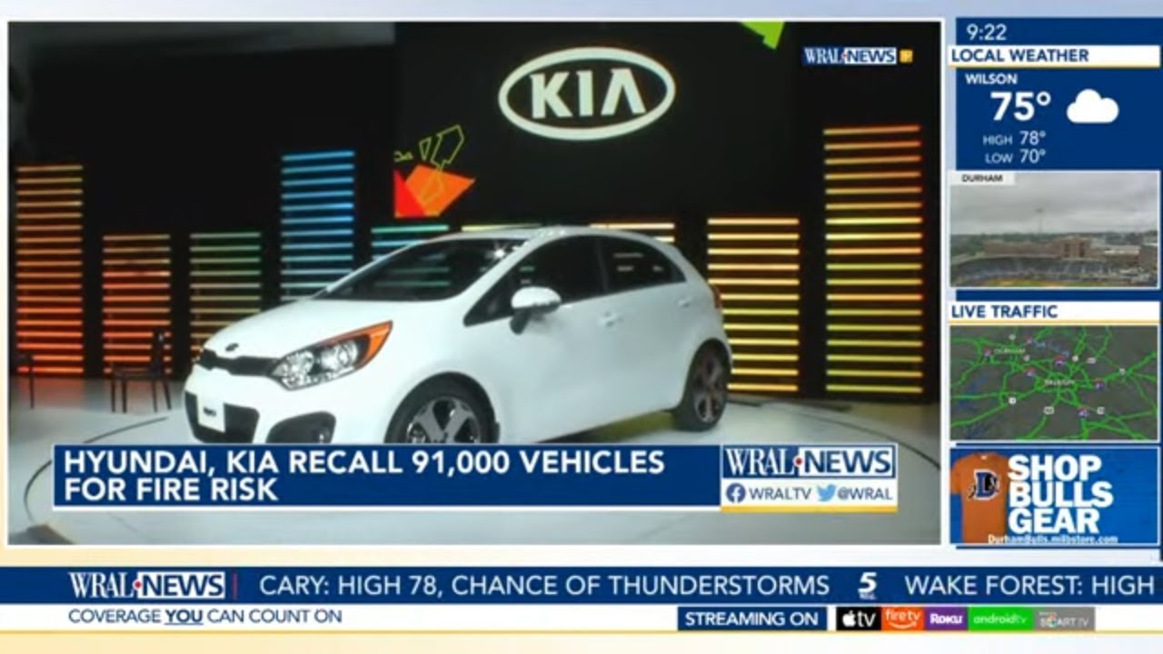 Hyundai, Kia Recall 91K Vehicles for Fire Risk - YouTube