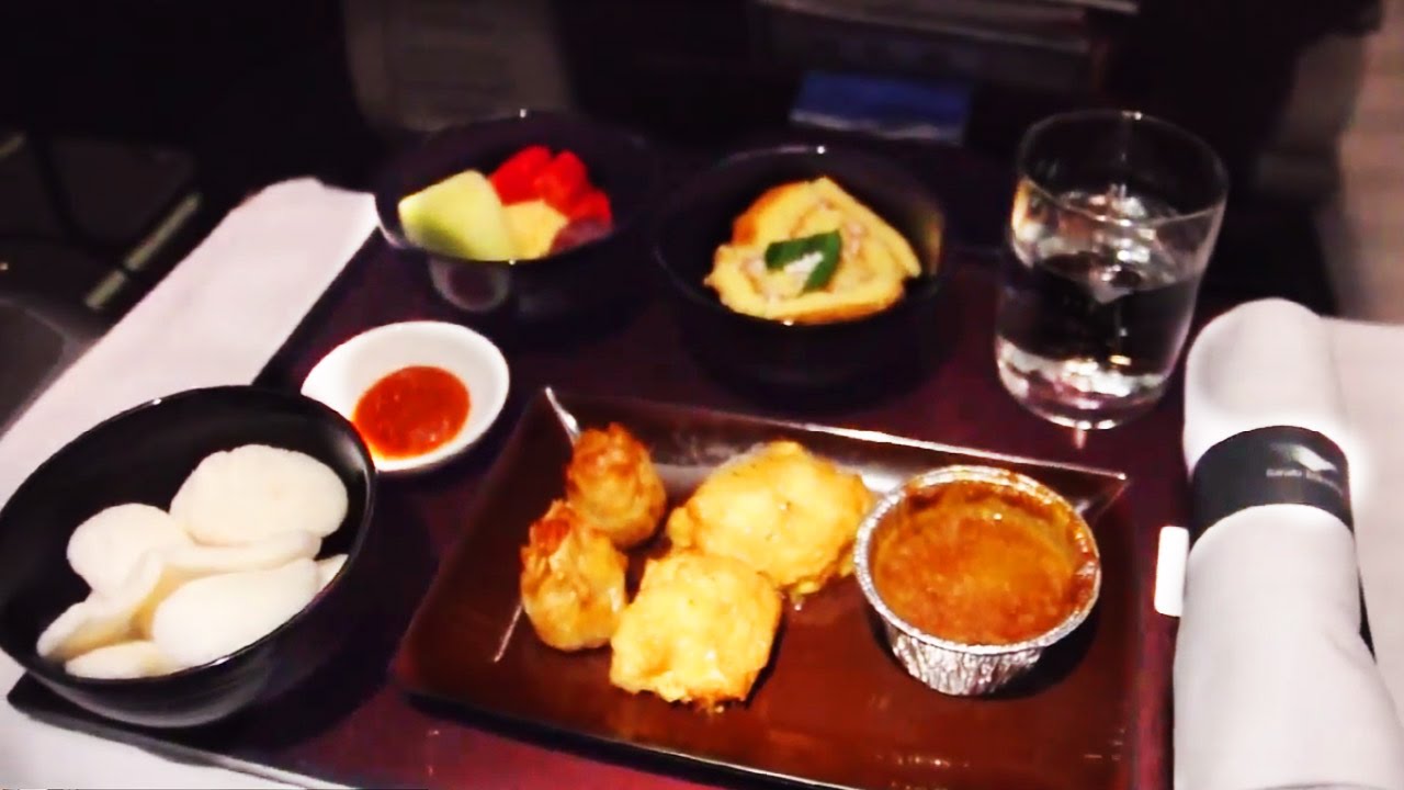 Inflight Meal Business Class | Garuda Indonesia - YouTube