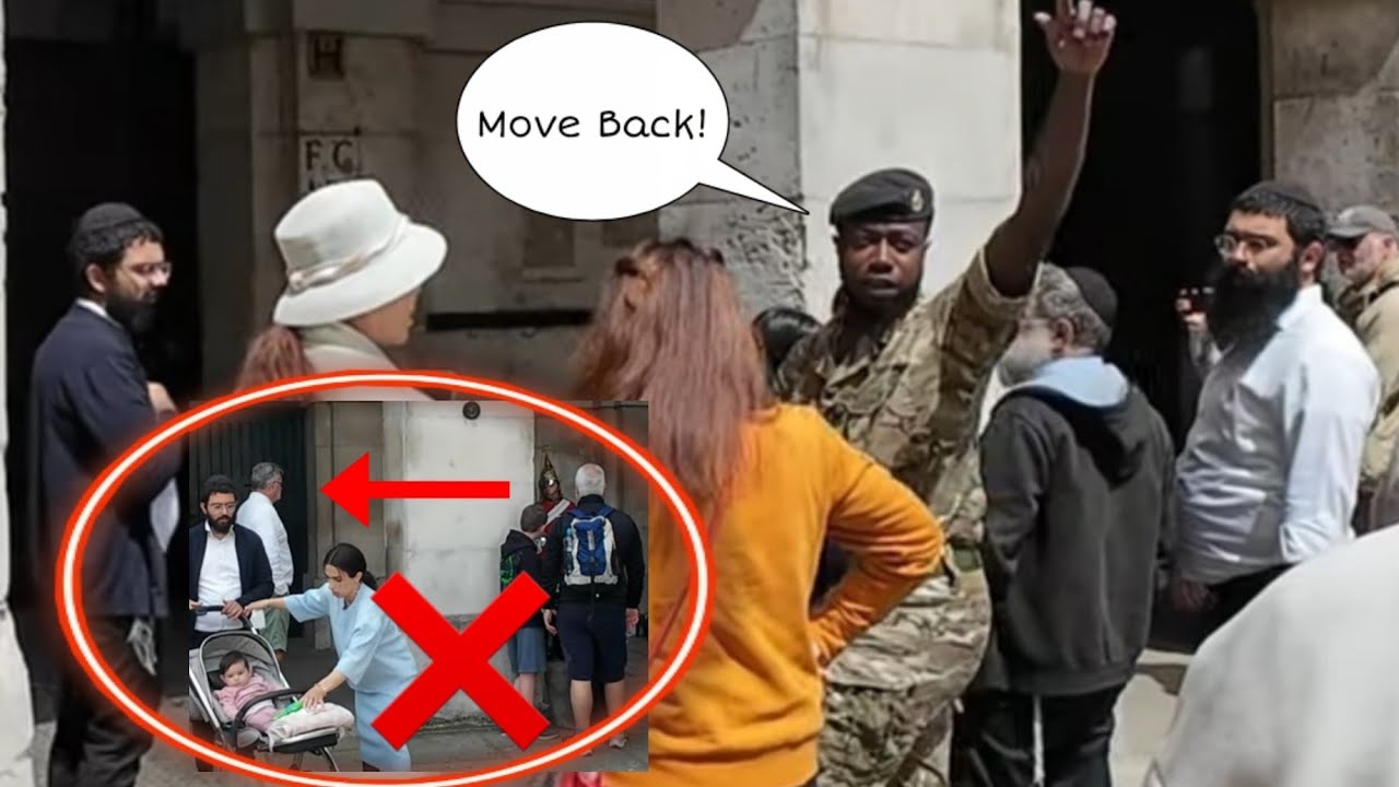Guard STOMPS his Foot and TOLD OFF Man "GET BACK" as one Soldier ...