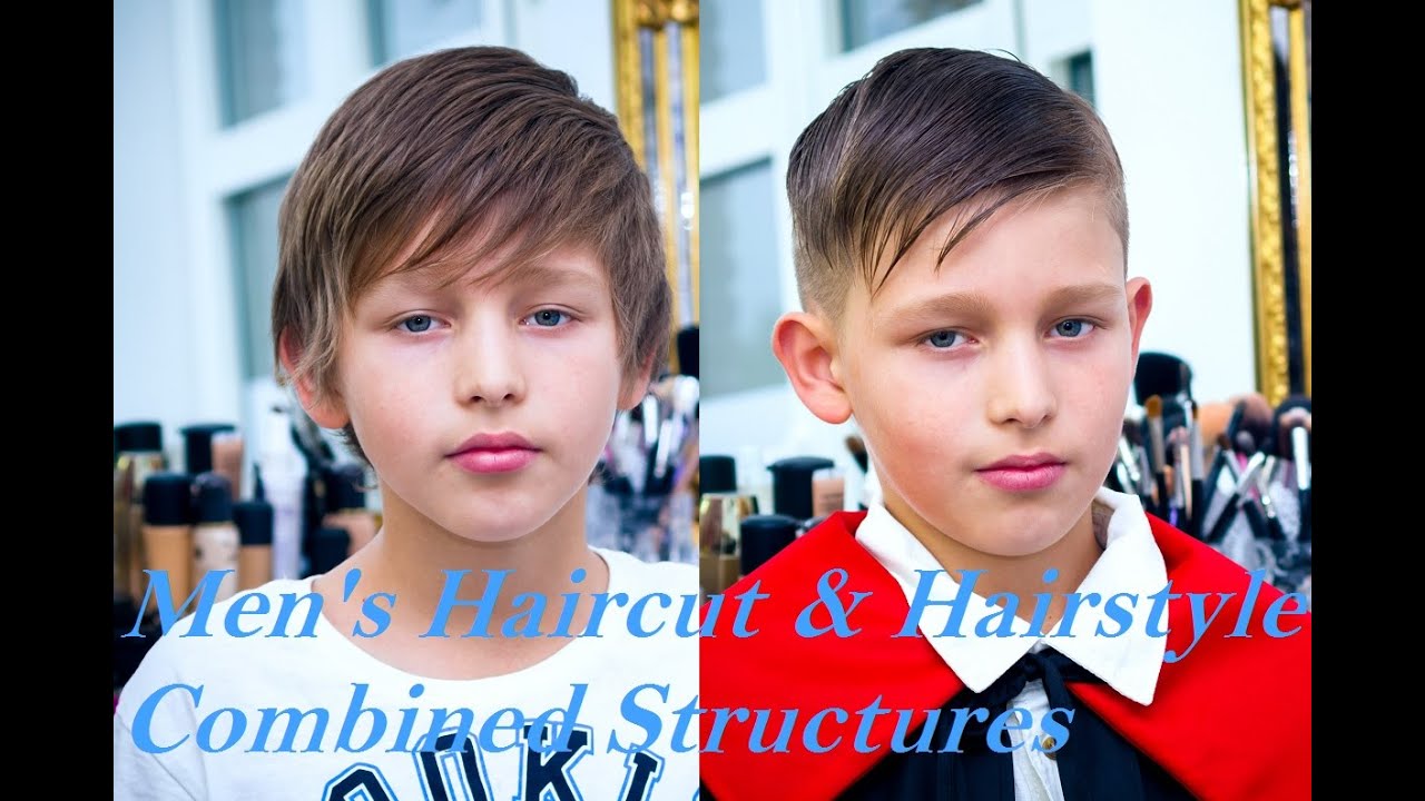 Men's Haircut & Hairstyle Combined Structures. Moderne Heren snit ...