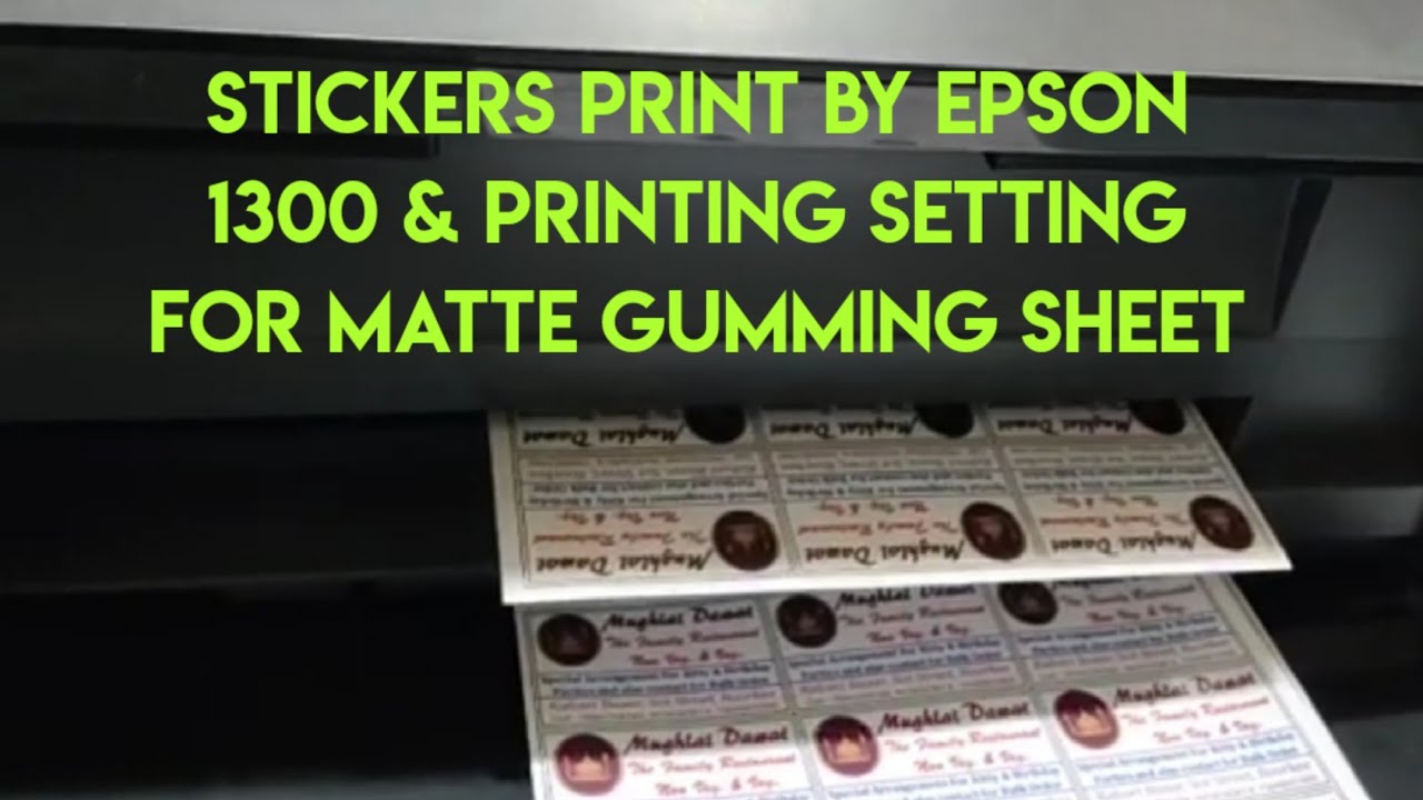 stickers print by inktank printer|Matte sheet par kya setting karen ...