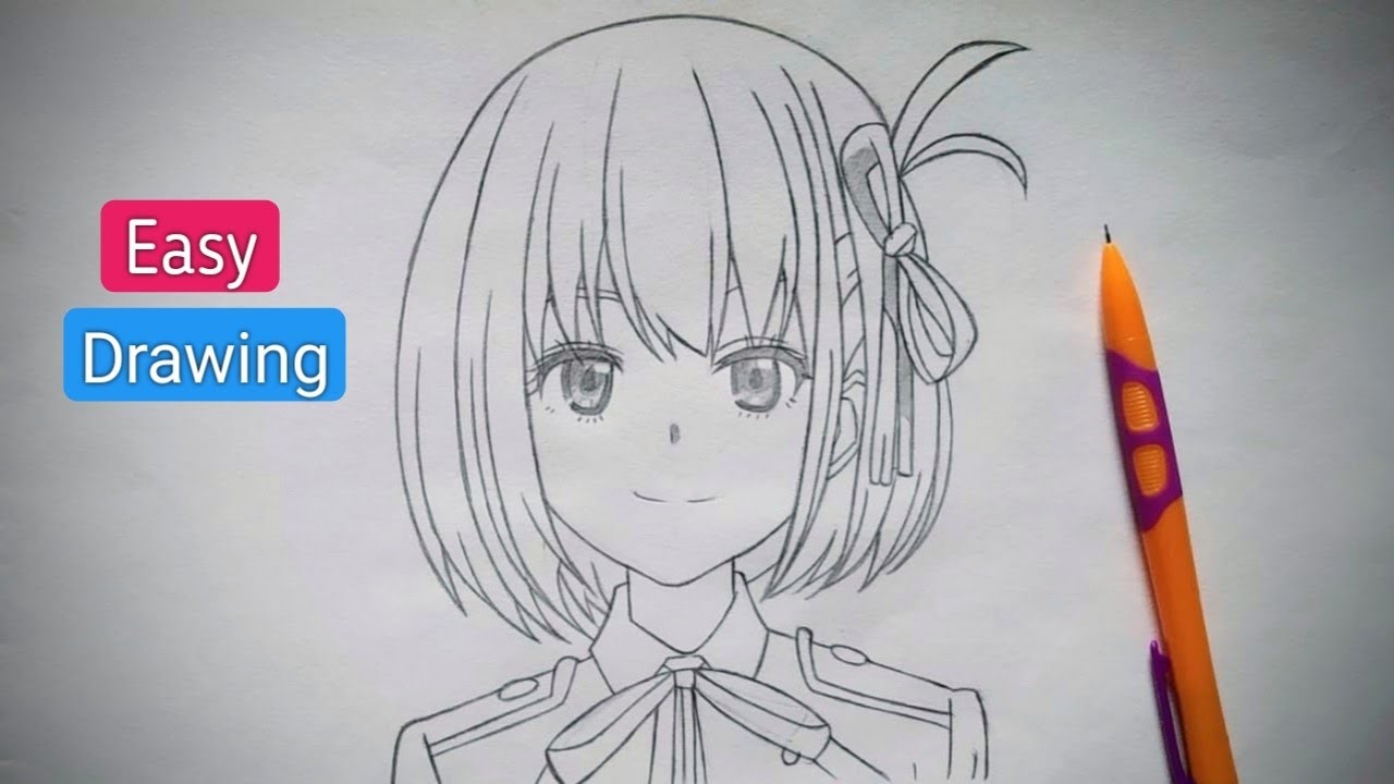 How to draw Chisato Nishikigi | Lycoris Recoil | Step by step Tutorial ...