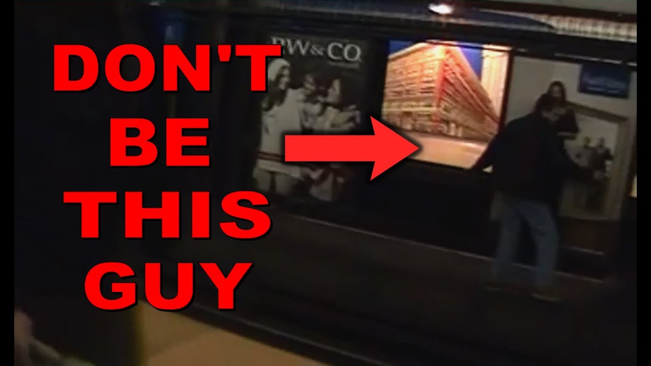Random Guy Walks on TTC Subway Tracks - YouTube