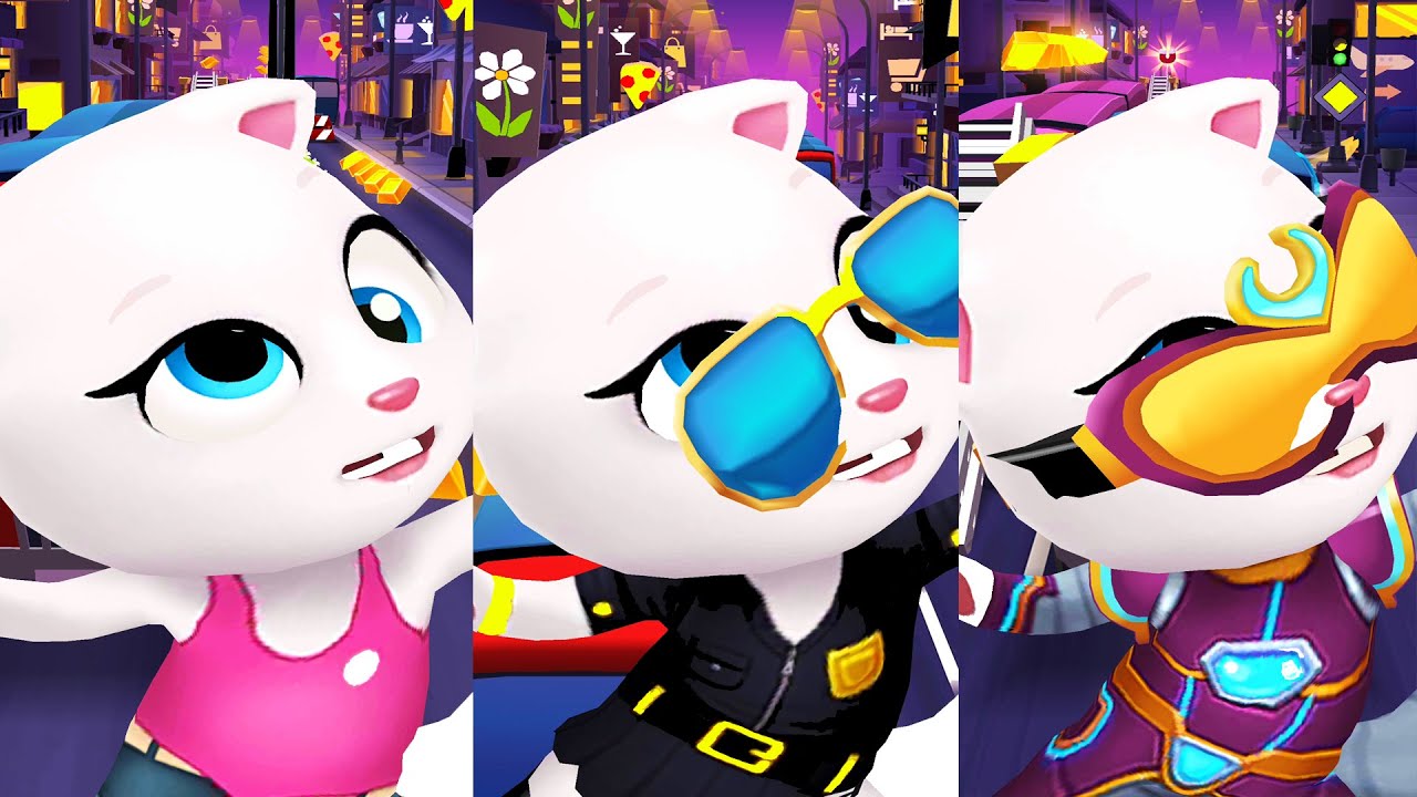 talking tom gold run Talking Angela 🆚 Agent Angela 🆚 Cyber Angela Run ...