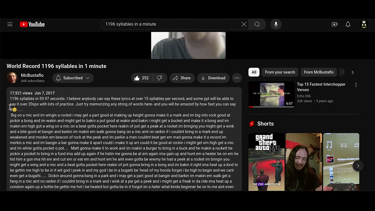 Mcbusta flo 1196 syllables cover (almost impossible to do without ...