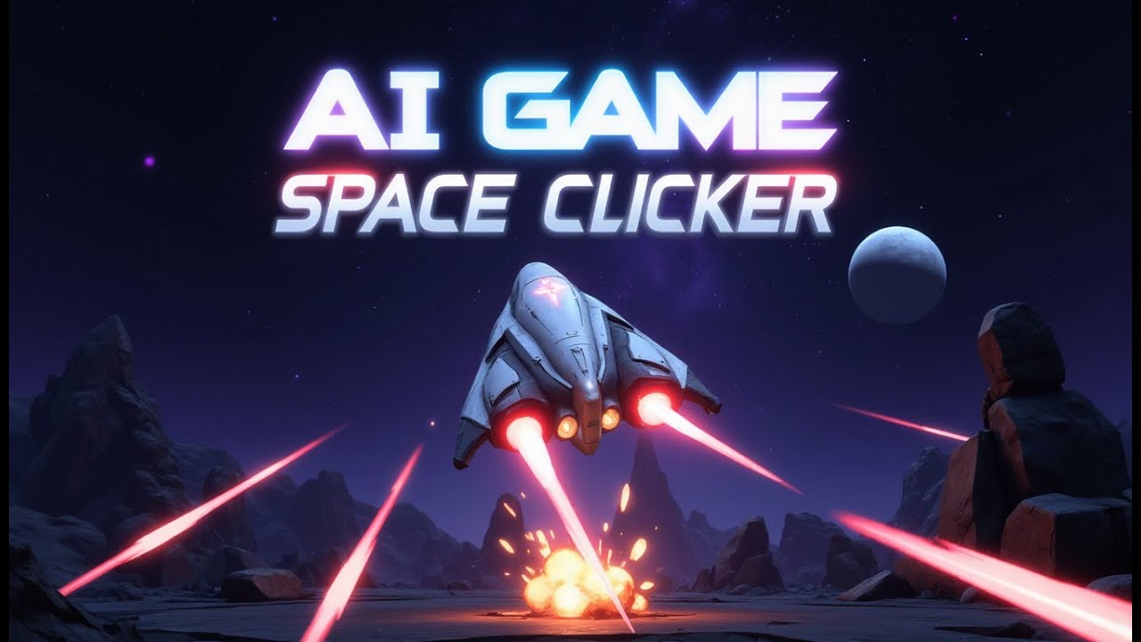 I made a game using AI tools - Space Clicker 1 - GAMEPLAY - YouTube