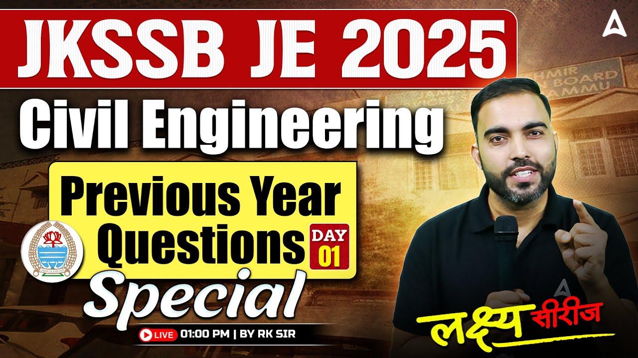 JKSSB JE 2025 | JKSSB JE Civil Engineering Previous Year Paper | Day 1 ...