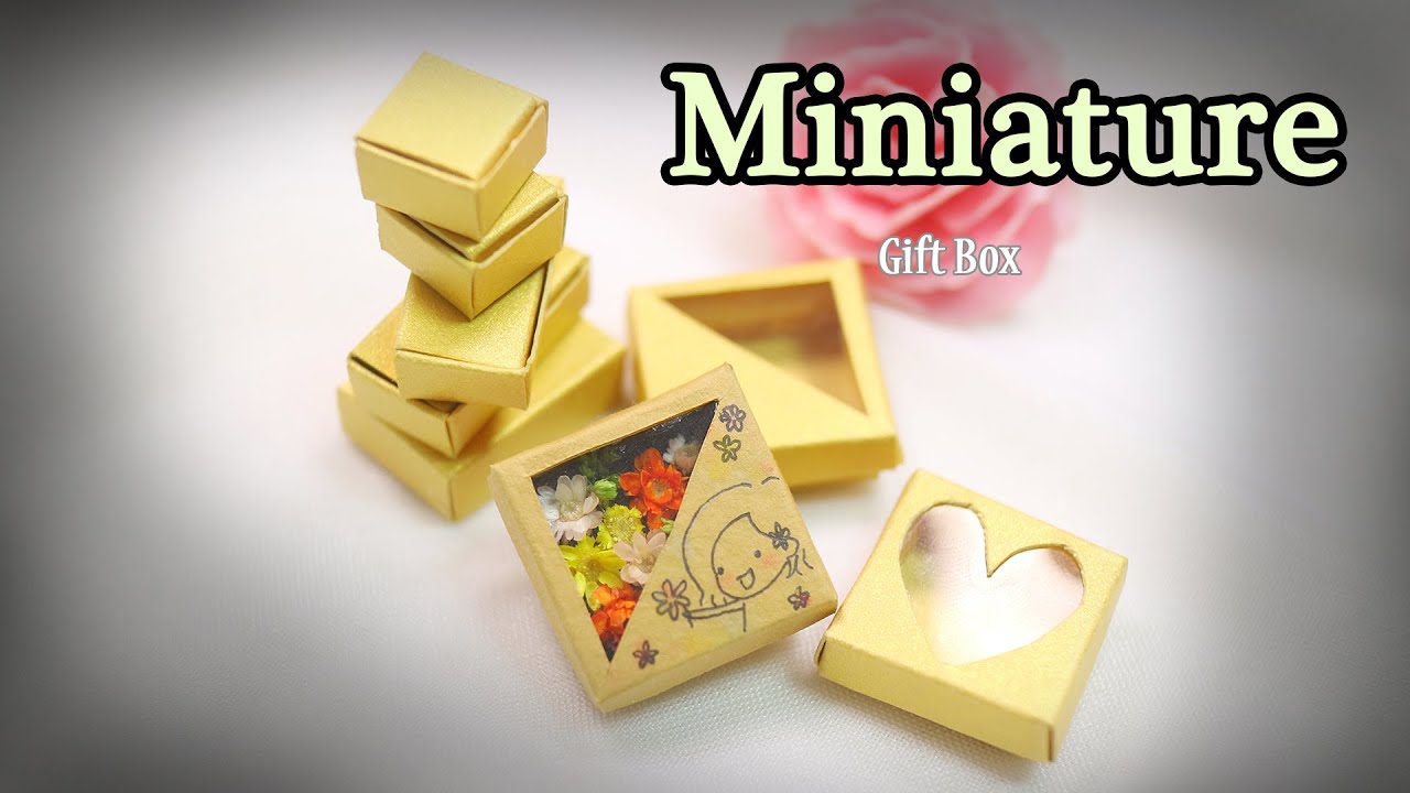 미니어쳐 선물 상자 만들기~ Miniature * Gift Box - YouTube