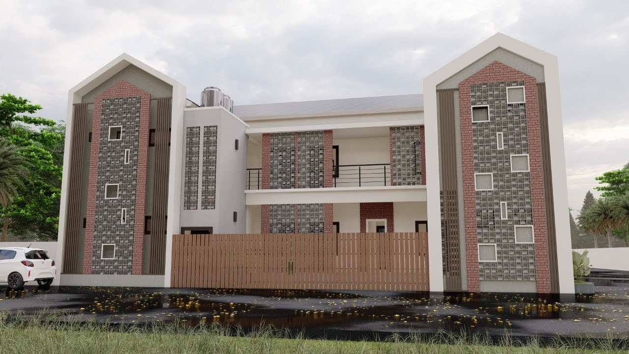 DESAIN KOST 2 LANTAI UKURAN 20x10 METER - YouTube