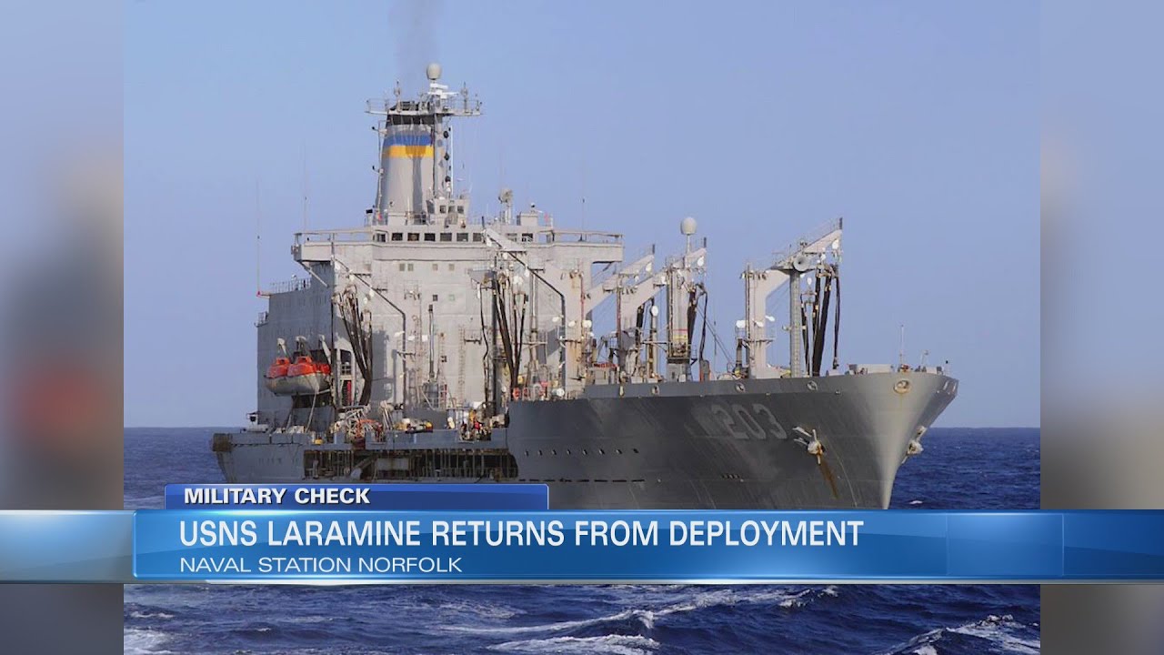 USNS Laramie returns to Norfolk after 7-month deployment - YouTube