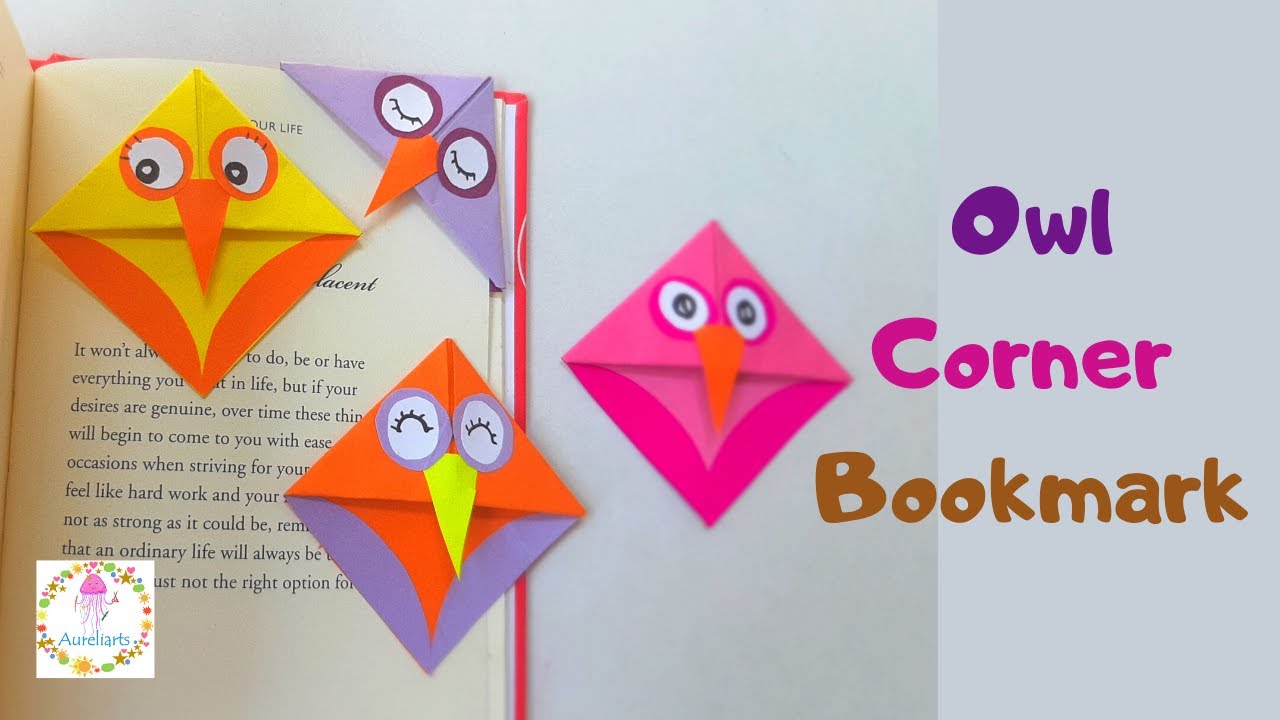 Owl Corner Bookmarks 🦉 | DIY Back to School Crafts | Aureliarts - YouTube