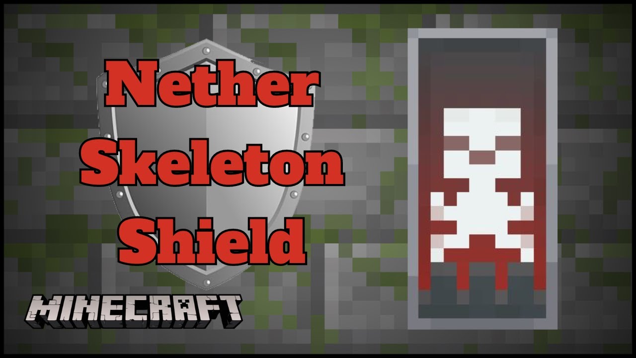 Minecraft Nether Skeleton Shield Banner Design - It's Banner Time ...