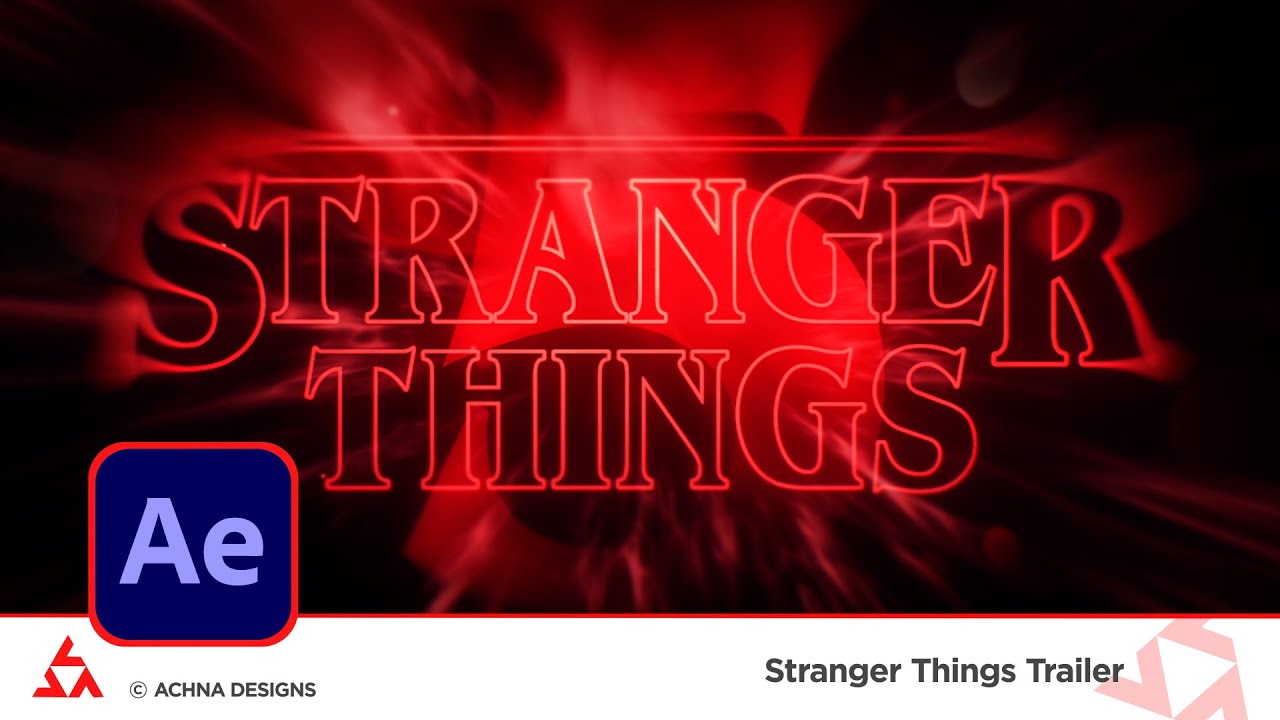Stranger Things After Effects Project DOWNLOAD! - YouTube