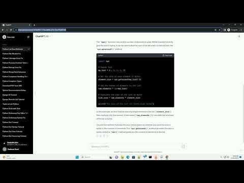 python find list size - YouTube