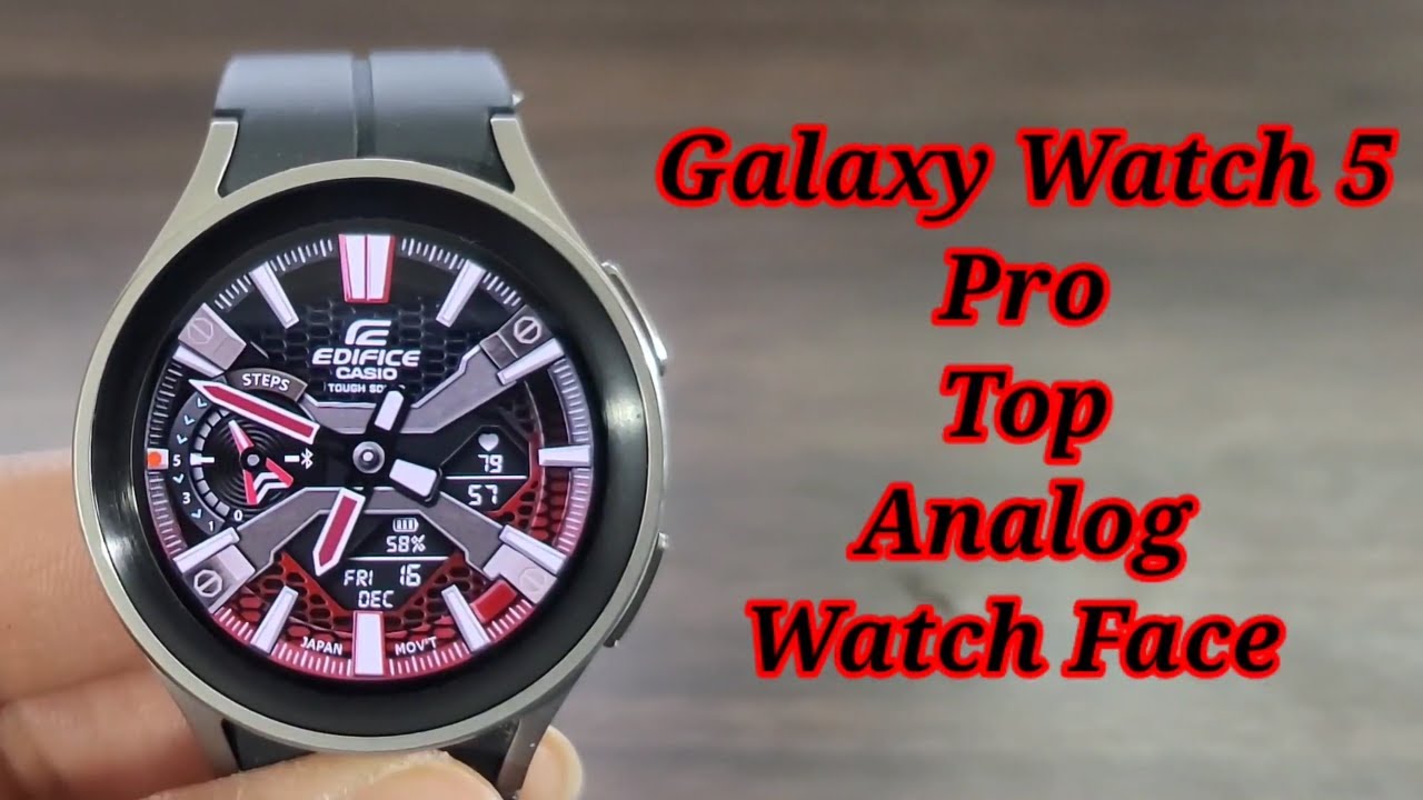 Galaxy Watch 5 Pro Premium Analog Watch Face - YouTube