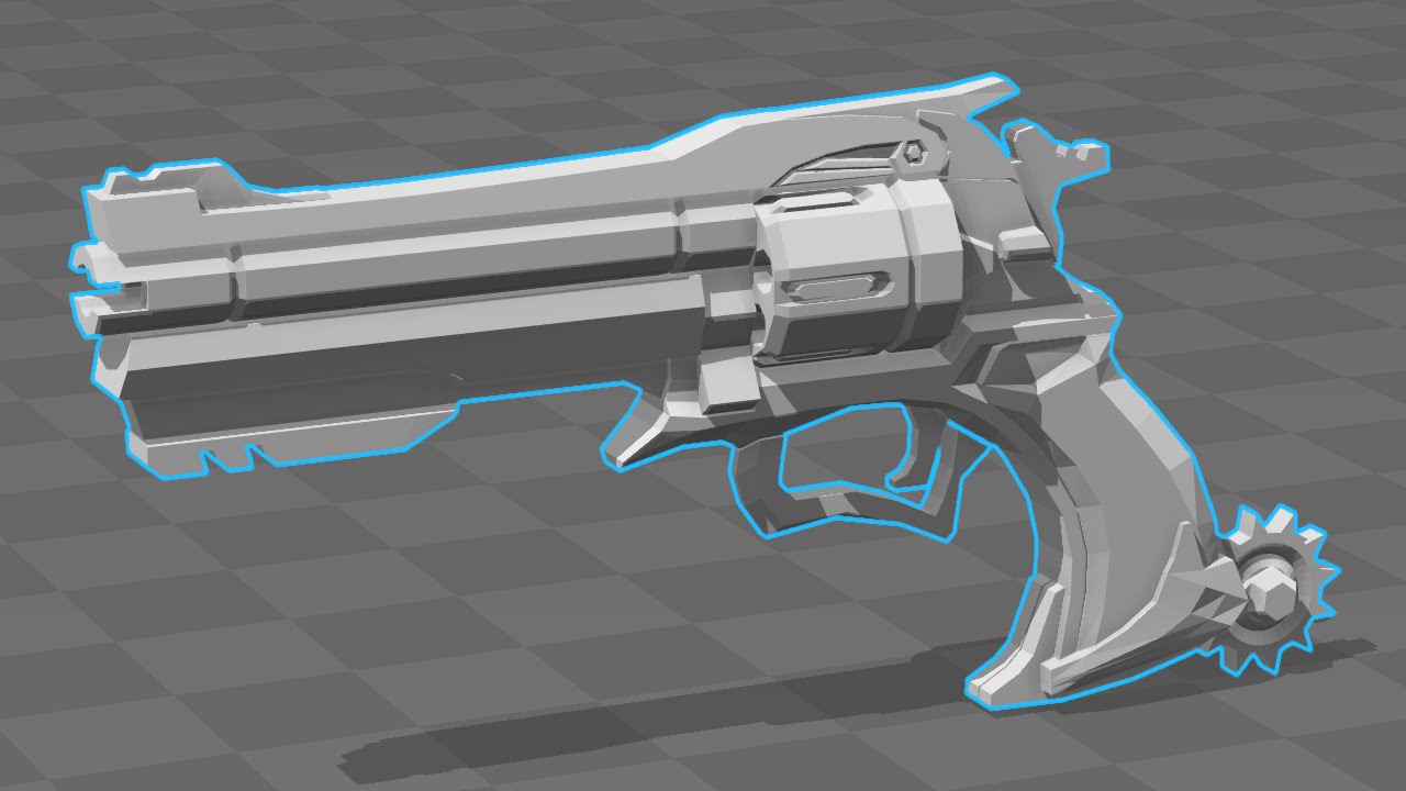Overwatch mccree revolver paperctaft prop (on patreon) - YouTube