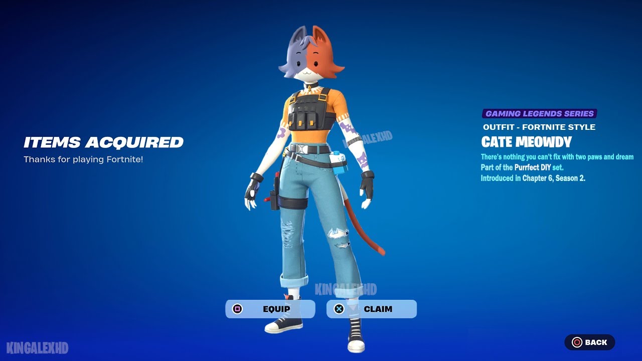 How To Get Cate Meowdy Skin FREE In Fortnite! (Unlocked LEGO Cate ...