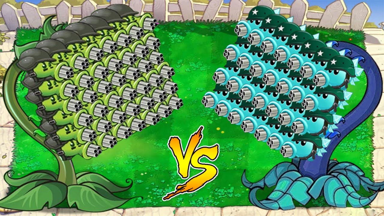 Threepeater Gatling Vs Threepeater Gatling Snow Vs Dr Zomboss Plants Vs ...
