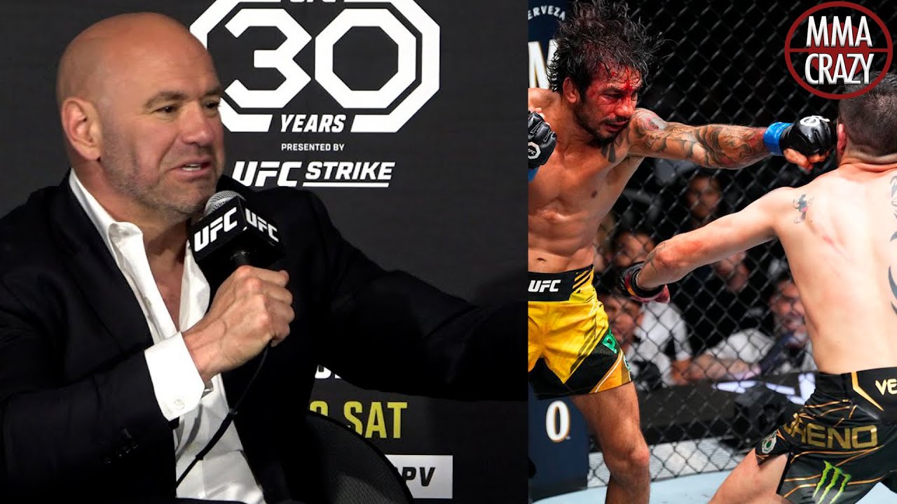 Dana White reacts to “absolute dog fight” between Brandon Moreno ...