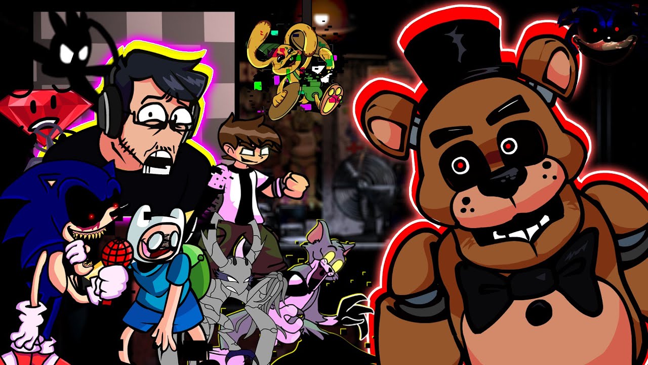 FNF vs Five Nights at Freddy's - BIte songs But Different Characters ...